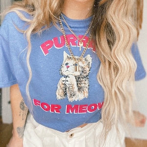 PURRAY FOR MEOW Cat Tee - Funny Cat Shirts for Women - Cat Tshirt ...