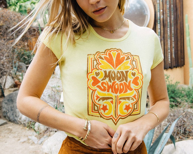 Moon Swoon Tee 70s Vintage Inspired Tshirt Moon Tshirt Hippie Tee Tshirt With Sayings Cute ...