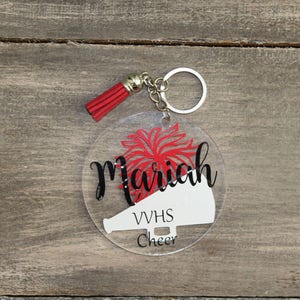 Personalized Cheer Gift Cheer Key Chain Cheer Bag Tag - Etsy
