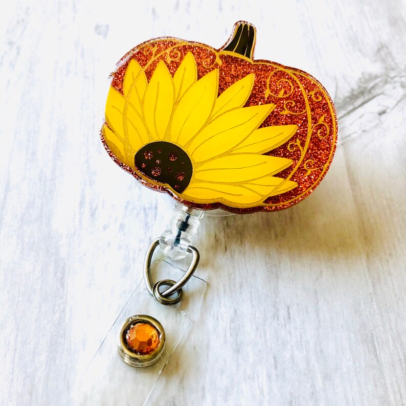Halloween Badge Reel Fall Badge Reel Pumpkin Badge Reel - Etsy