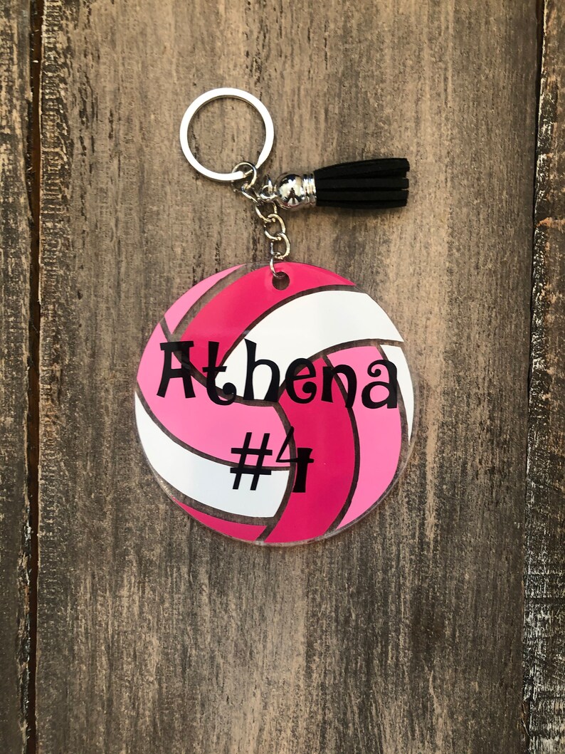 Volleyball Keychain Volleyball Bag Tag Volleyball Coach - Etsy