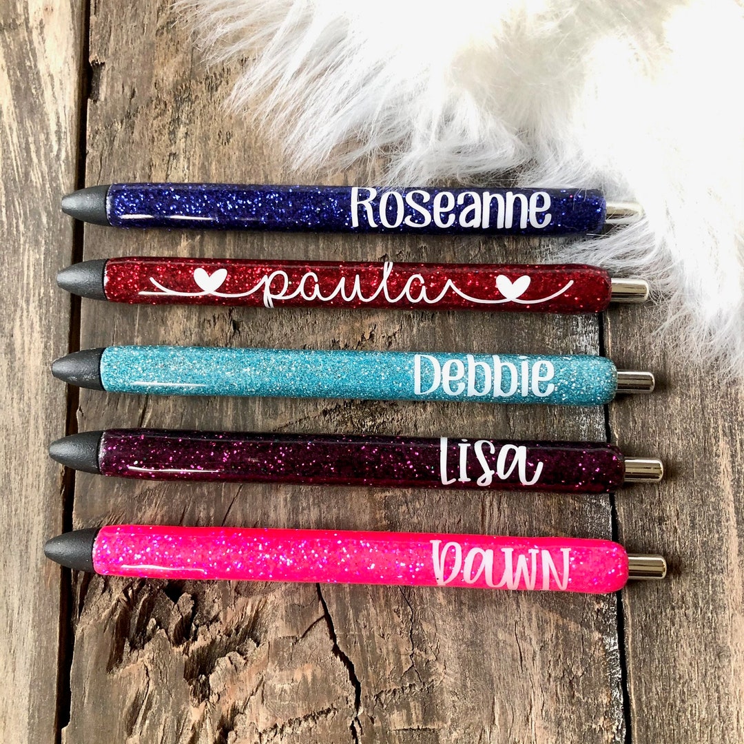 Custom Glitter Pens, Personalized Inkjoy Pen, Refillable Pen, Glitter ...