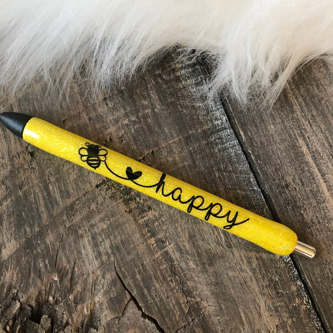 Bee Happy Glitter Pen, Be Happy Gift, Gift for Her, Inkjoy Gel Pen ...