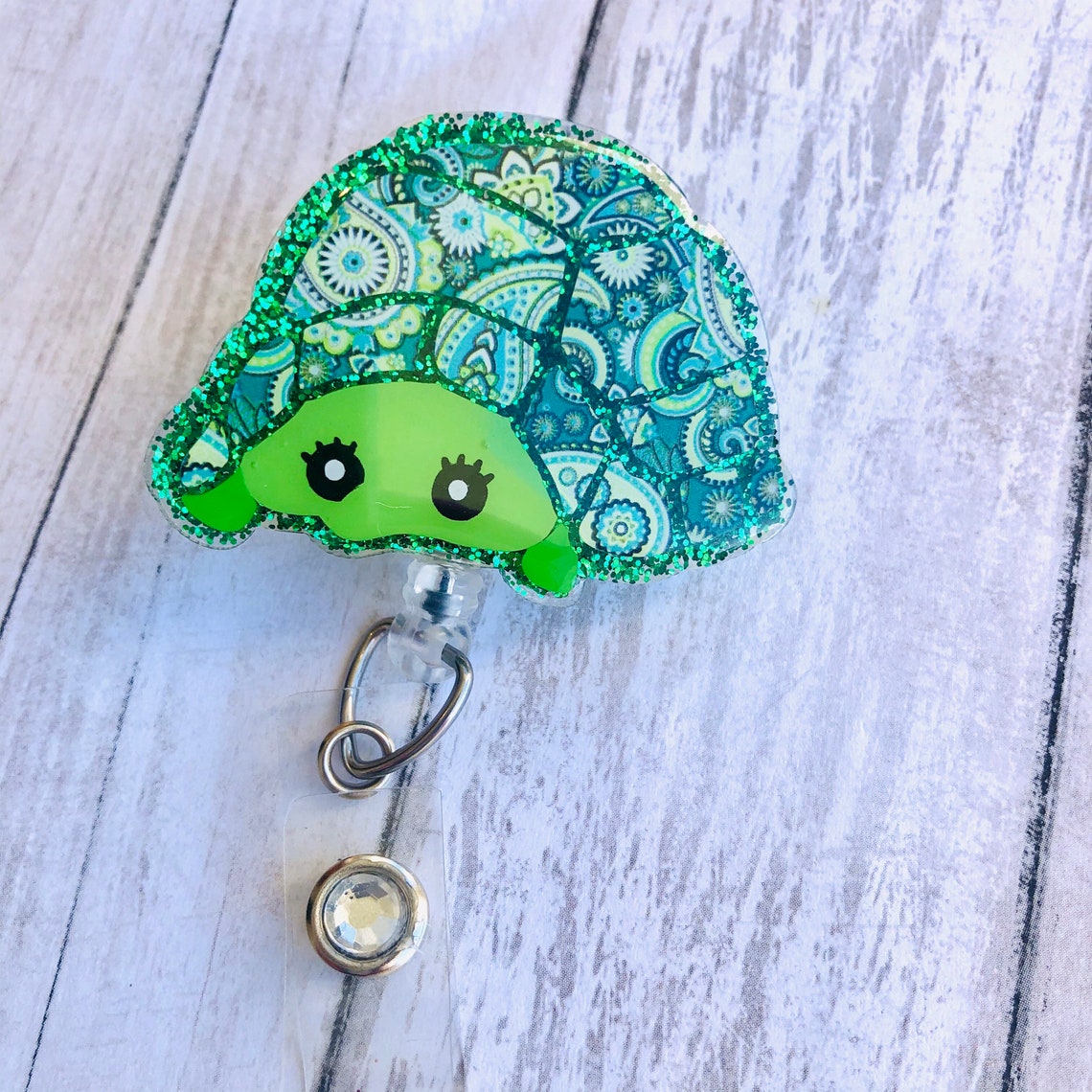 Custom Badge Reel Glitter Badge Reel Tortise Badge Reel - Etsy