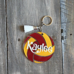 Volleyball Keychain, Volleyball Bag Tag, Volleyball Coach Gift ...
