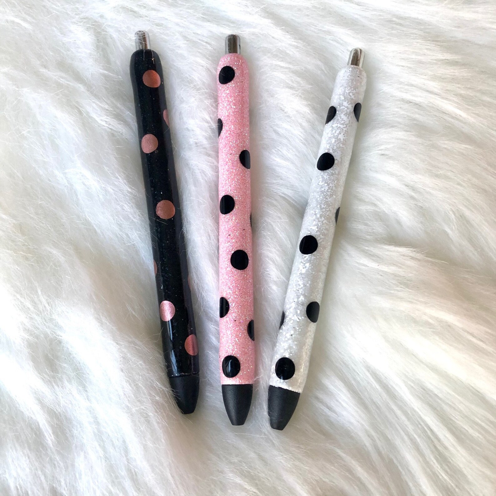 Custom Glitter Pens, Polka Dot Glitter Pen, Inkjoy Gel Pen, Pink ...