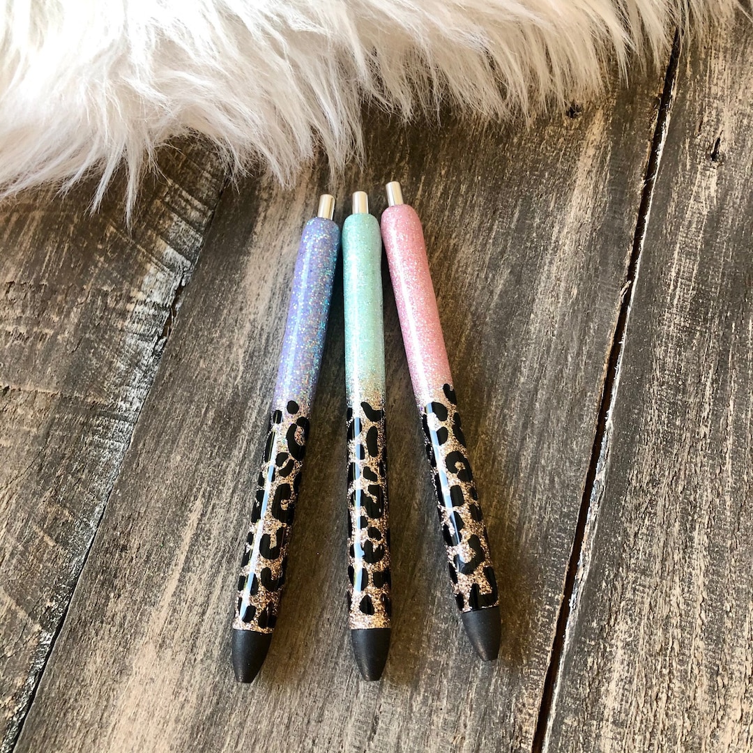 Glitter Leopard Inkjoy Gel Pen: Refillable Custom Pen - Etsy