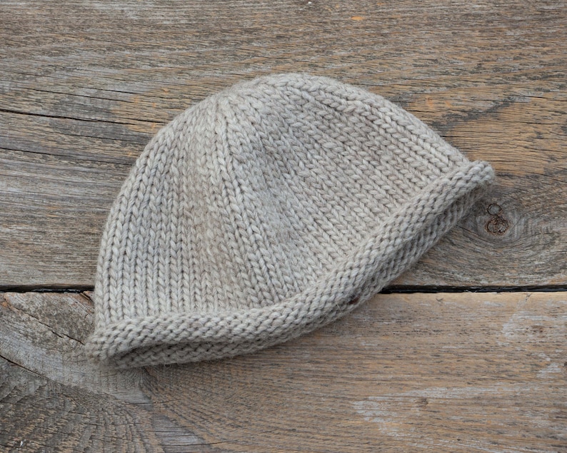 KNITTING PATTERN Winter Trawler Beanie Handmade Short Rolled Brim Hat ...