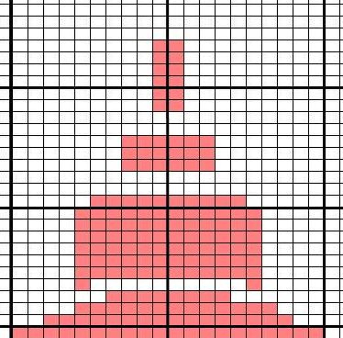 Christmas Tree Ball Motif Intarsia Chart for Machine and Hand Knitting ...