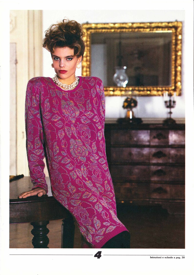 Vintage Italian Magazine 80s modamaglia Oggi - Etsy