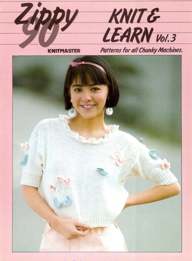 Vintage Magazine "zippy 90, Knit & Learn Vol.3, Knitmaster" Patterns ...