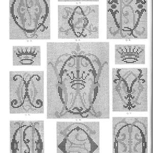 PDF Set of Monograms Charts, 40 Pages, Calligraphy Calligraphic Letters ...