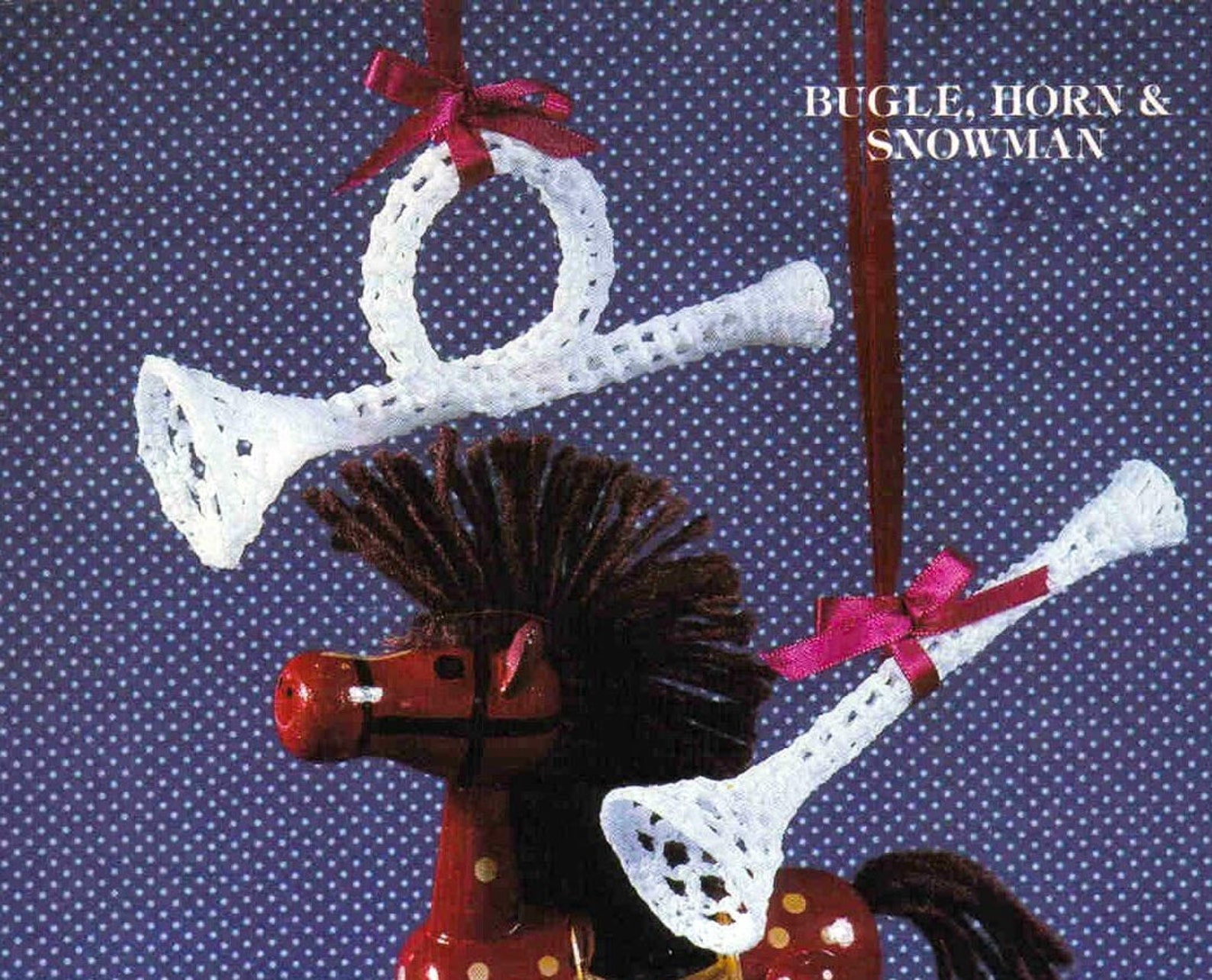 Vintage 80s Crochet Pattern Christmas Victorian Lace Ornaments Ladys ...