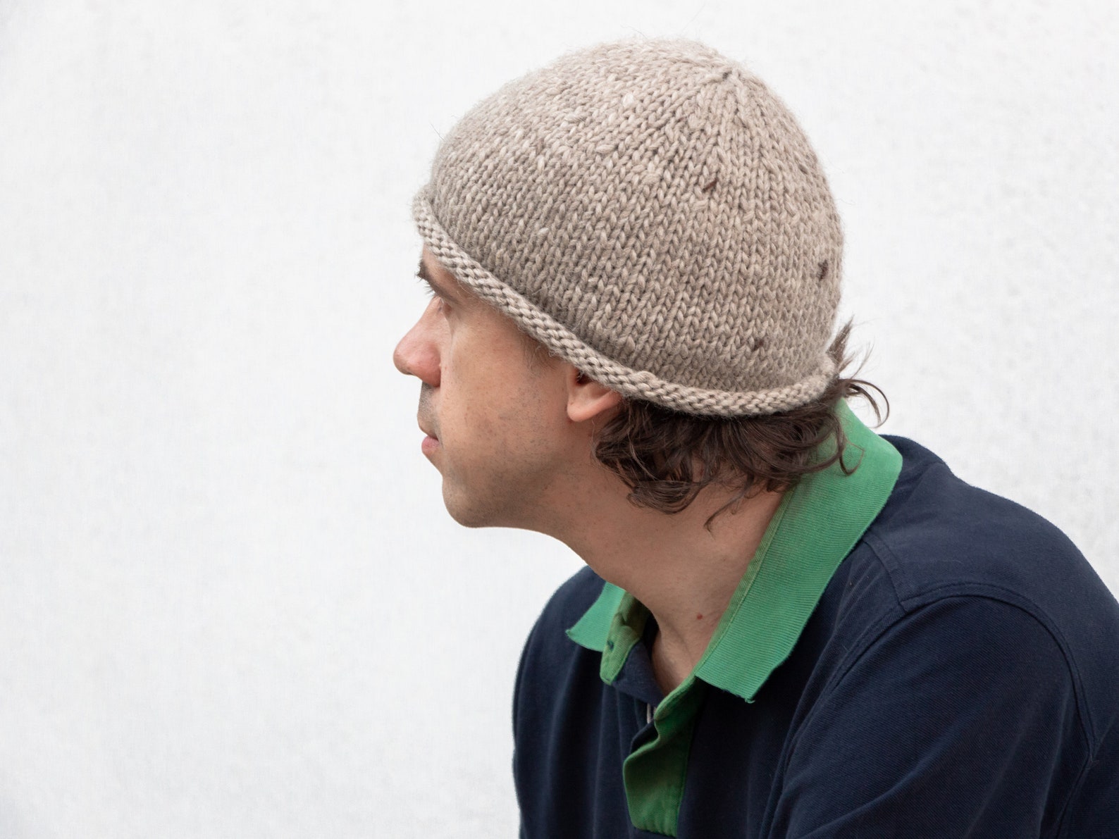 KNITTING PATTERN Rolled Brim Hat Pattern Merino Wool Hat Men Knit ...