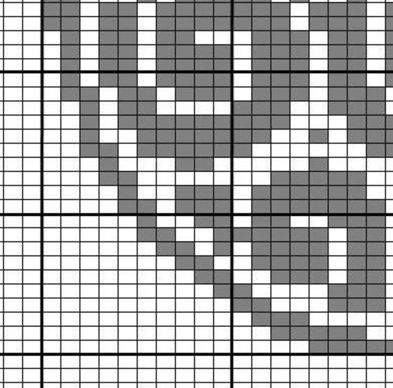 Christmas Ball Motif Intarsia Chart 40 Stitches X 59 Rows for Knitting ...
