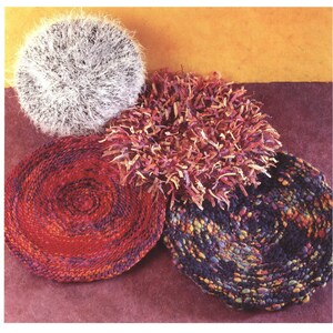 Easy Knit Beret Hat PDF Knitting Pattern Bulky Novelty-boucle Yarn ...