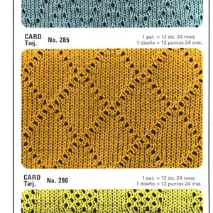 PDF Set of 10 Punch Cards for Punch-tuck Rib Pattern Knitting No 281 ...