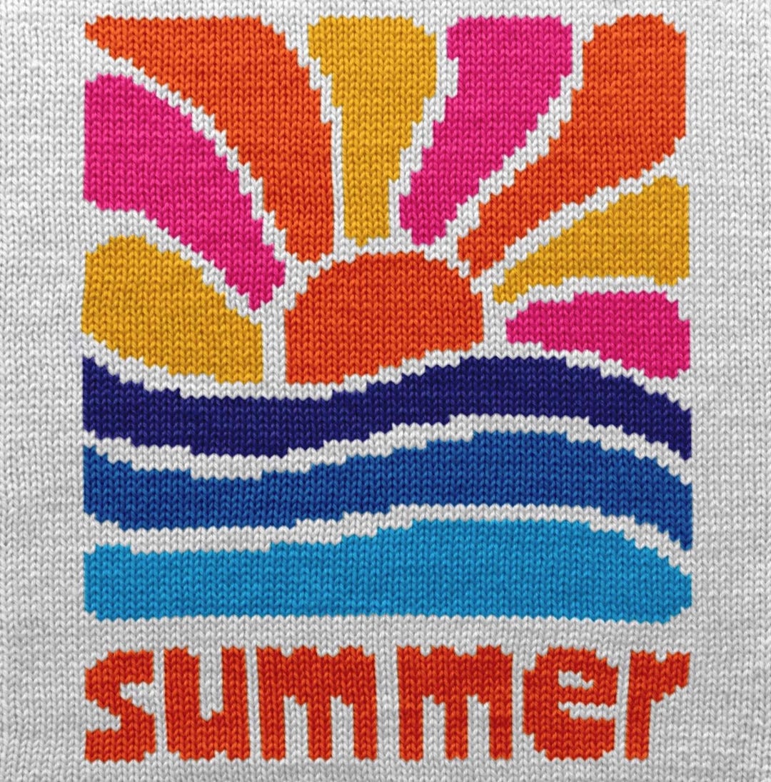 Abstract Retro Sunmmer Sunset Chart, PDF Digital Download, Intarsia ...