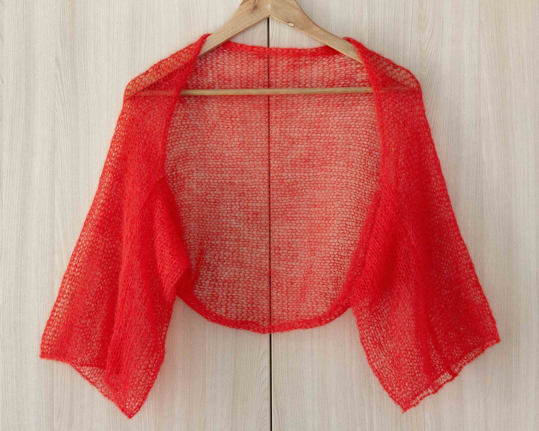 KNITTING PATTERN Simple Knit Open Cardigan Pattern Women Mohair Short ...
