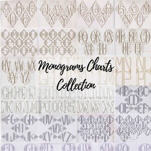 PDF Set of Monograms Charts, 55 Pages, Calligraphy Calligraphic ...