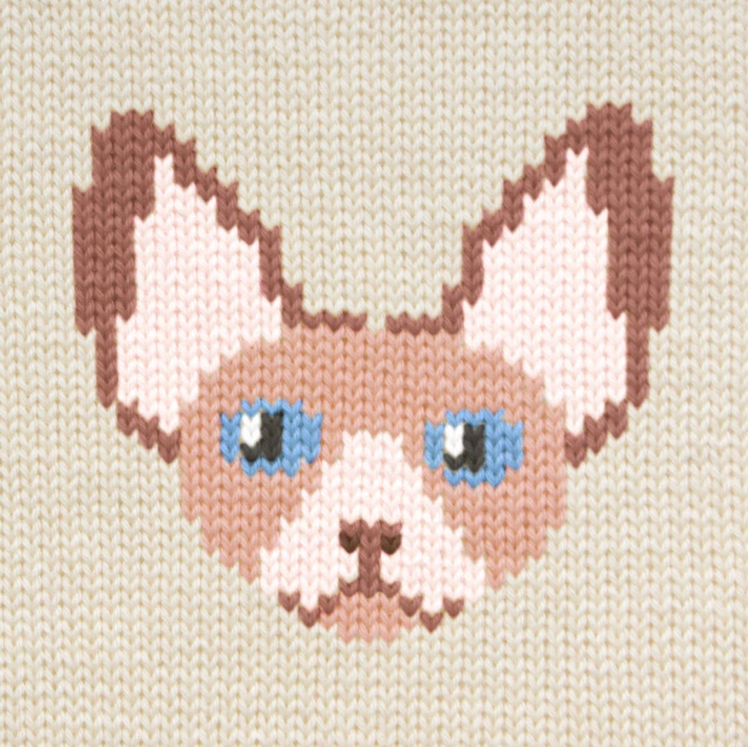 Sphinx Cat Knitting Chart PDF Graph and Written Instructions - Instant ...
