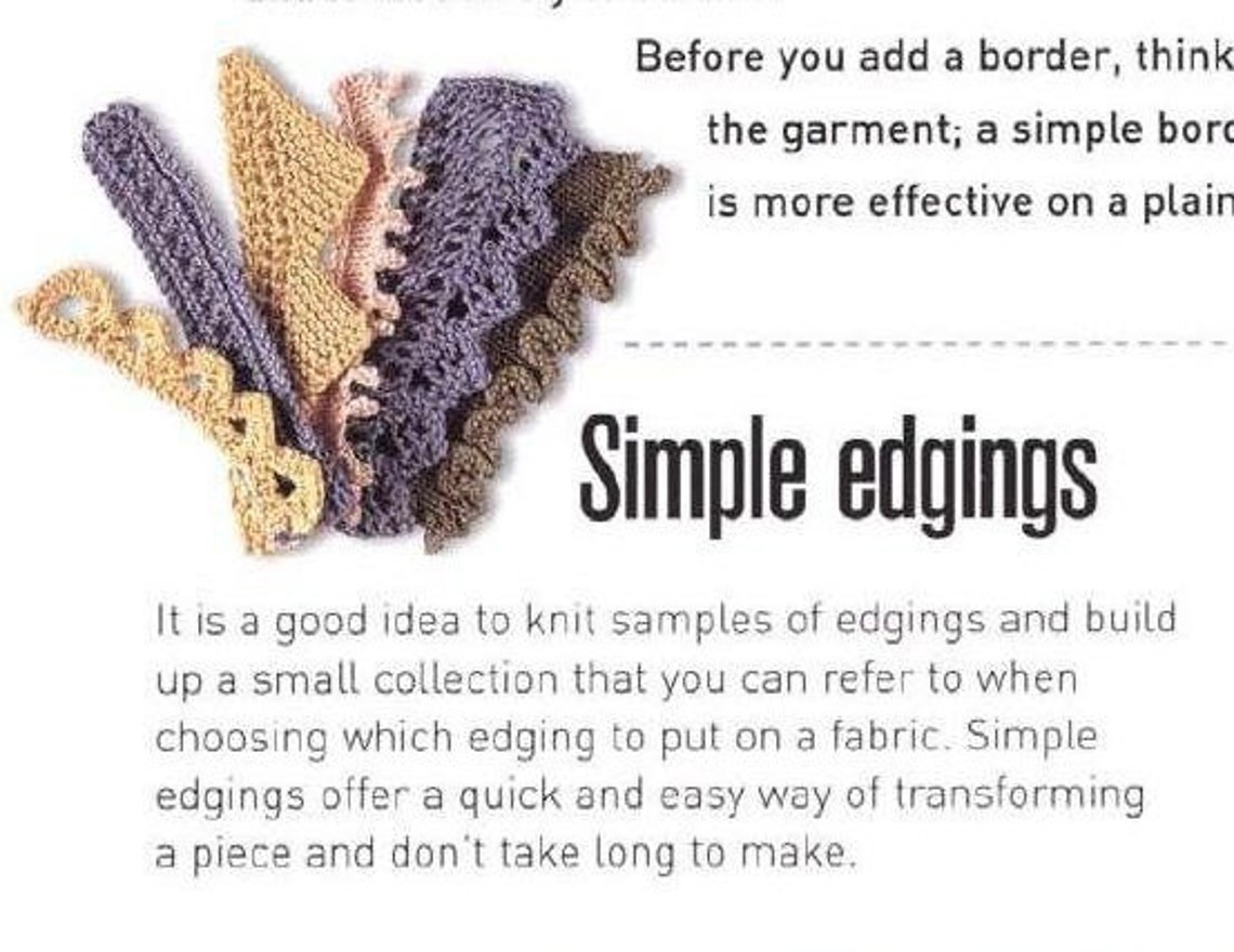 17 Edgings PDF Knitting Patterns Simple Knit Edgings Lace Borders ...