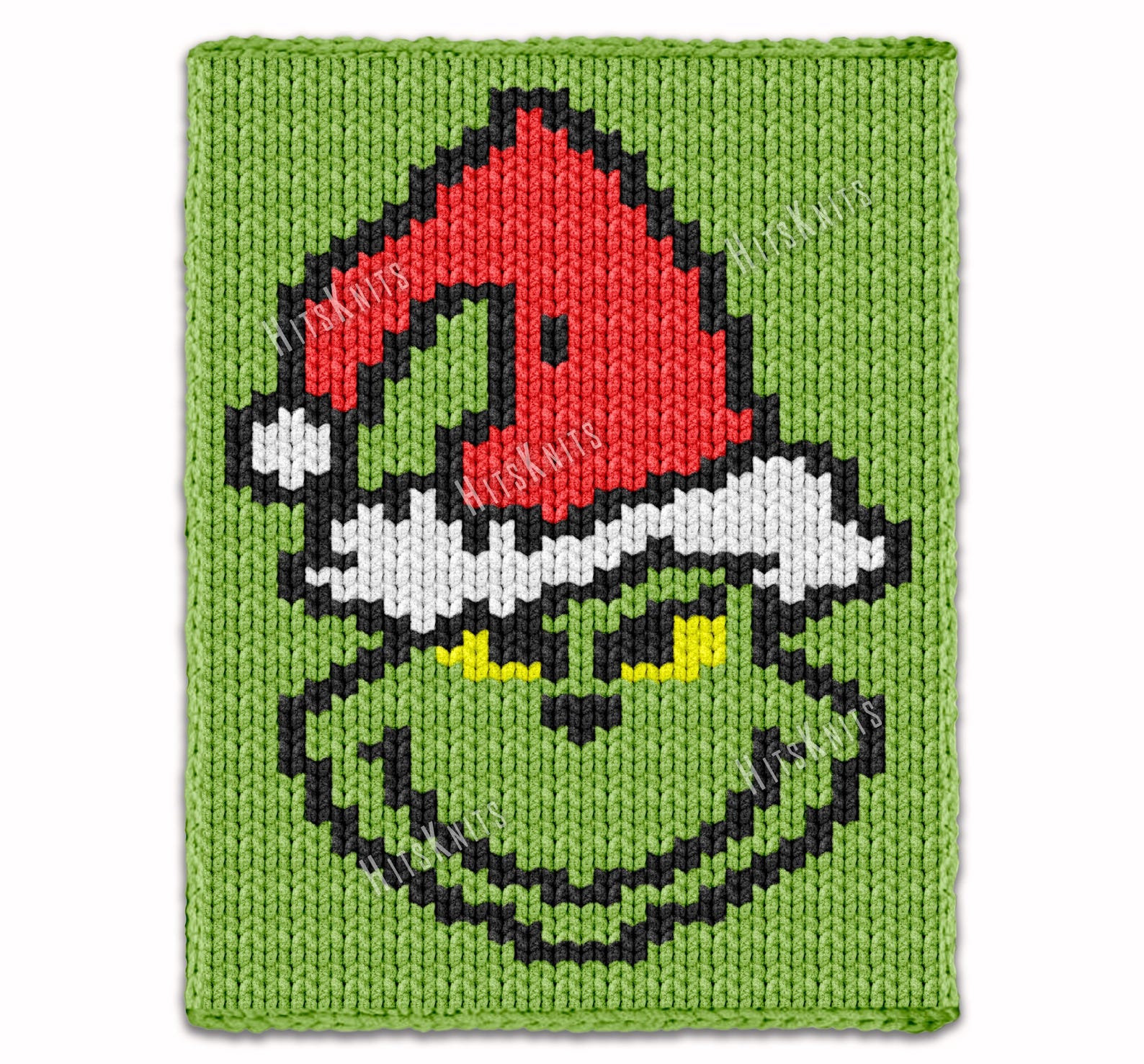 Christmas Grinch - Chunky Blanket - Hand Finger Knitting Pattern - PDF ...
