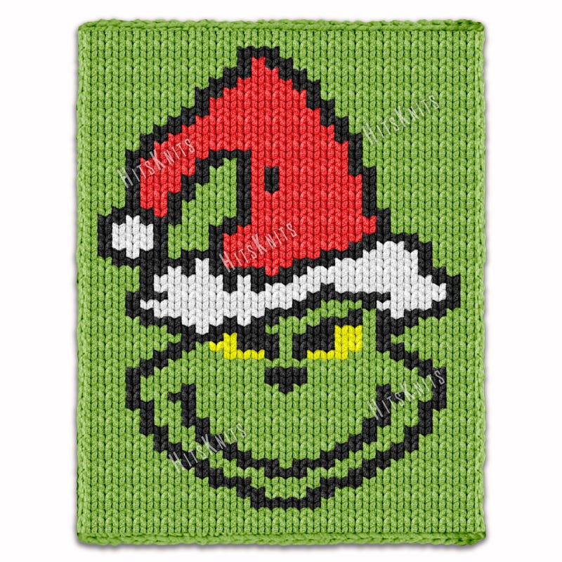 Grinch Hand Stitch Blanket - Etsy Canada