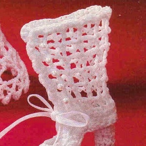 Vintage 80s Crochet Pattern Christmas Victorian Lace Ornaments Ladys ...