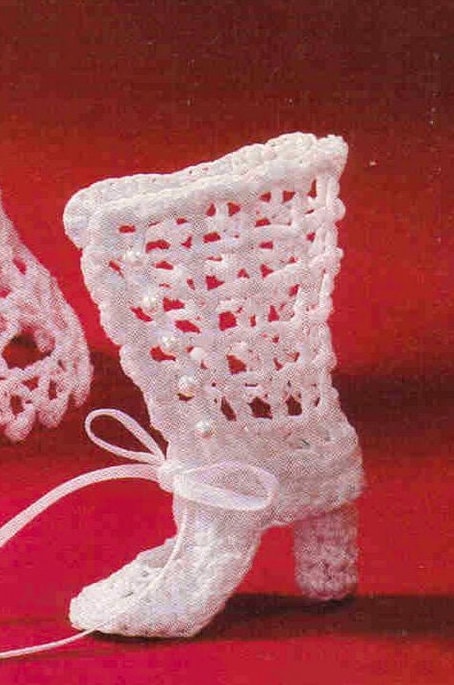 Vintage 80s Crochet Pattern Christmas Victorian Lace Ornaments Ladys ...