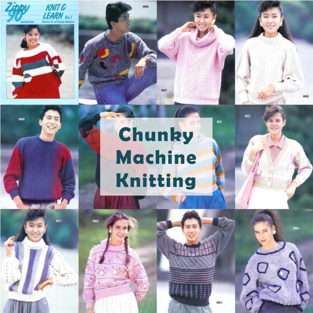 Vintage Magazine "zippy 90, Knit & Learn Vol.1, Knitmaster" Patterns ...