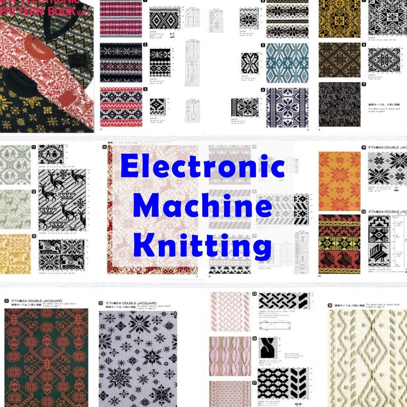 Machine Knitting Electronic Charts Schemes Diagrams Patterns Fair Isle ...