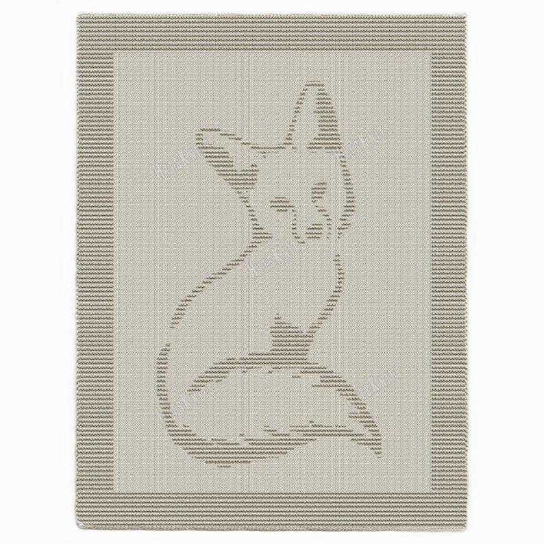 Arctic Fox Blanket Knitting Pattern - Cute Nocturne Animal Afghan ...