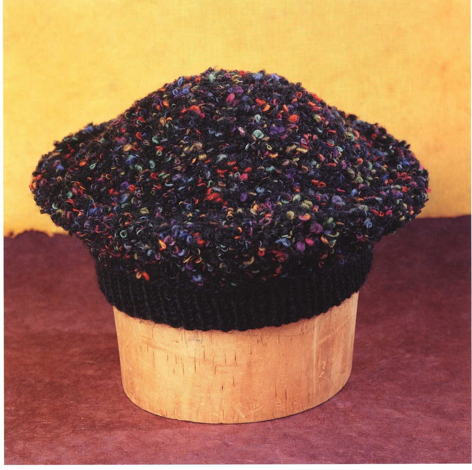 Easy Knit Beret Hat PDF Knitting Pattern Bulky Novelty-boucle Yarn ...