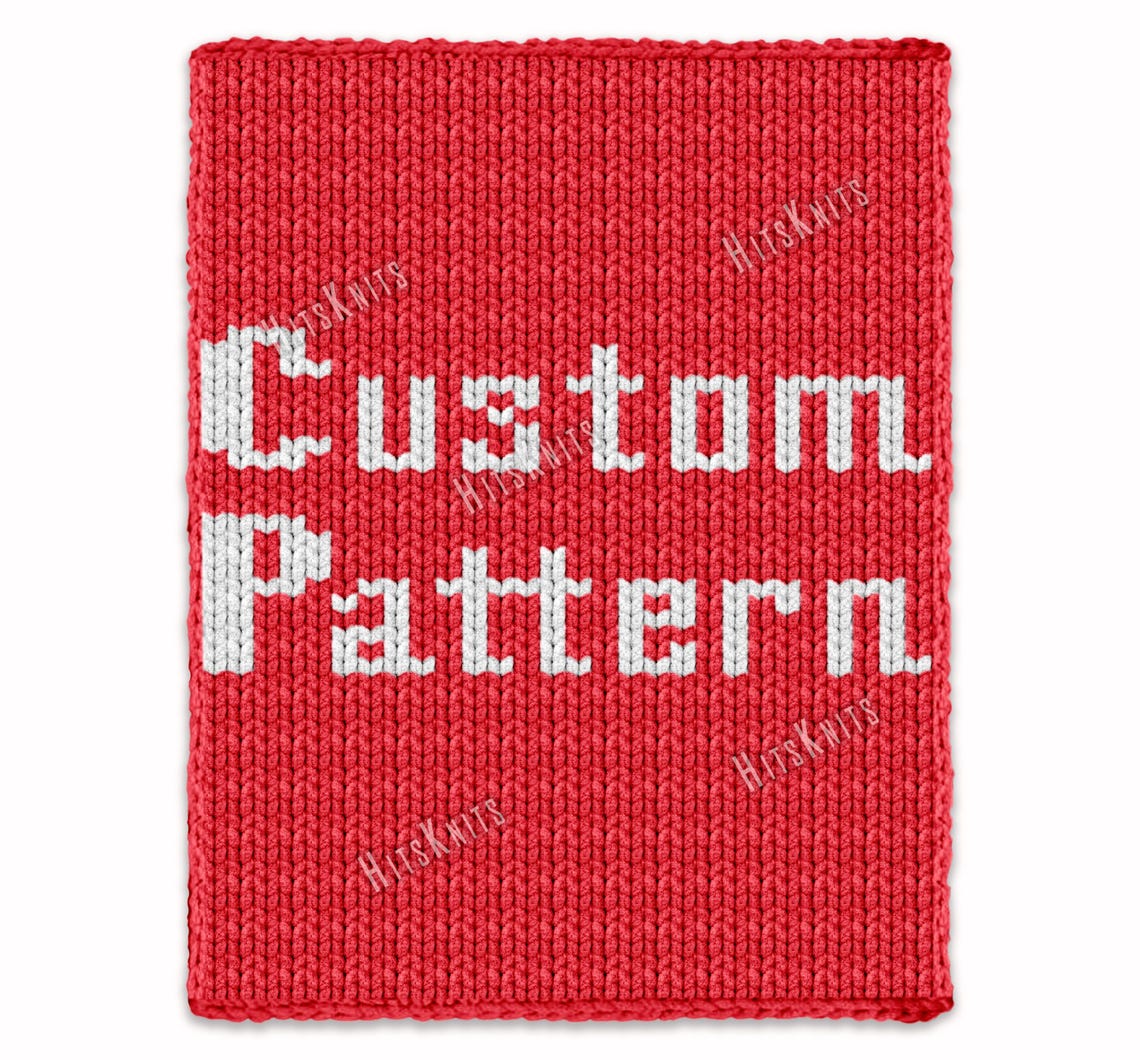 Custom Finger Knitting Pattern PDF, Personalized Knit Kids Blanket ...