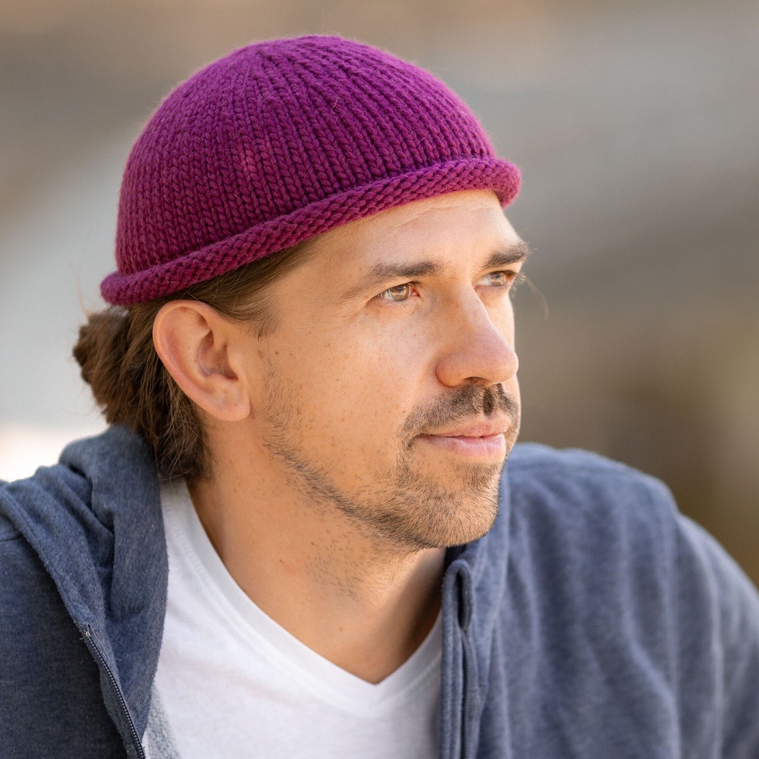 KNITTING PATTERN Bulky Trawler Beanie Easy Fast Men Winter Hat Short ...