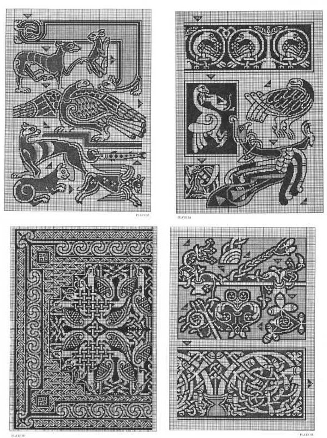 PDF Set of Charts Celtic Design Cross Stitch Needlepoint Latch Hook ...