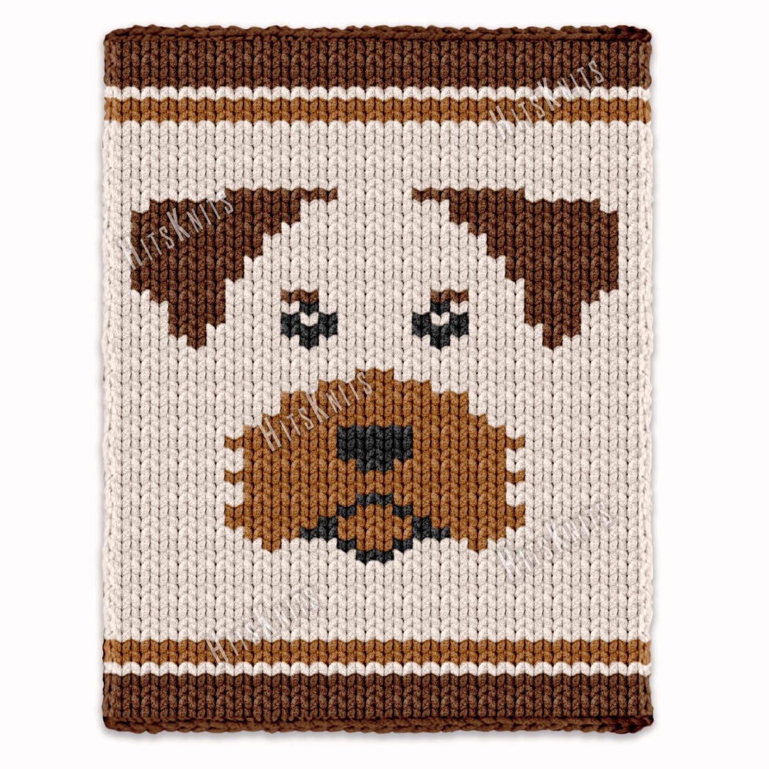 Welshie Finger Knitting Pattern PDF, Puppy Dog Knit Kids Blanket, Bulky ...