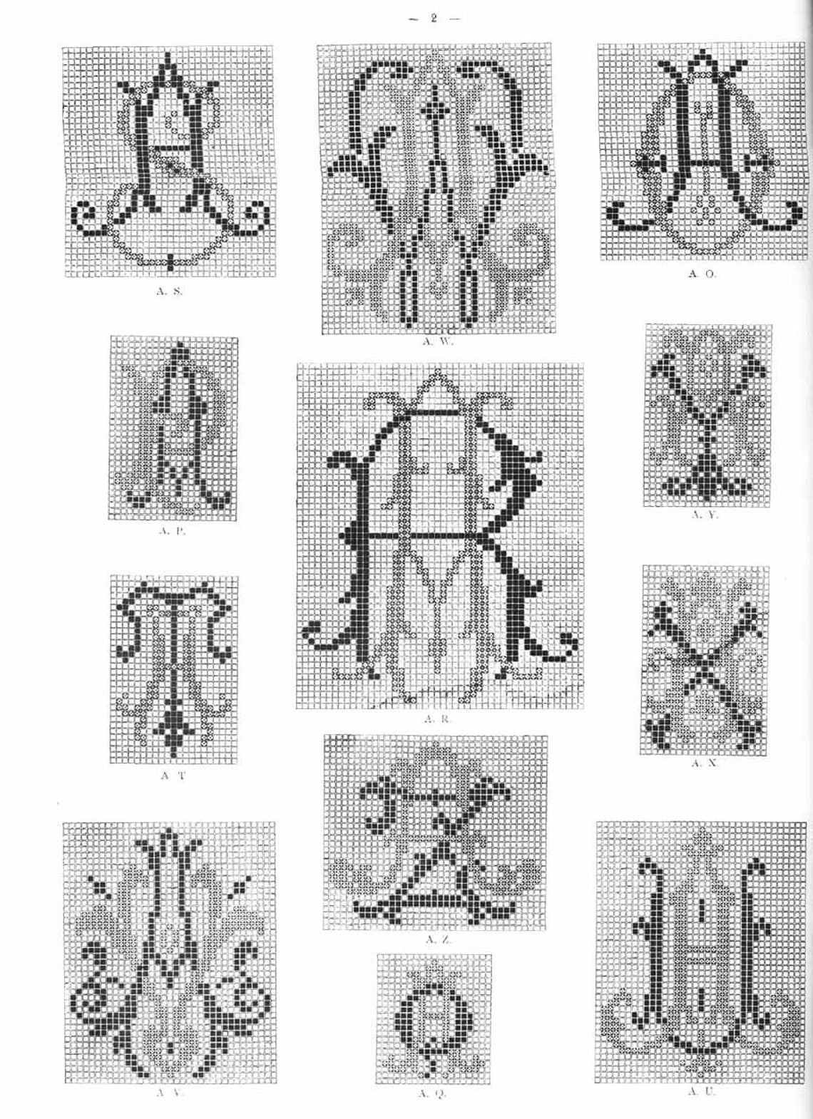 PDF Set of Monograms Charts, 40 Pages, Calligraphy Calligraphic Letters ...