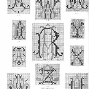 PDF Set of Monograms Charts, 40 Pages, Calligraphy Calligraphic Letters ...