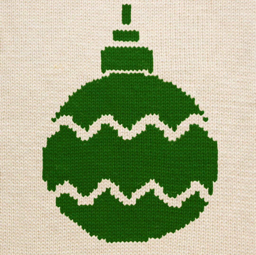 Christmas Tree Ball Motif Intarsia Chart for Machine and Hand Knitting ...