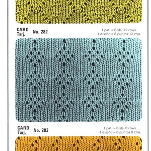 PDF Set of 10 Punch Cards for Punch-tuck Rib Pattern Knitting No 281 -290 Silver Reed 24 ...