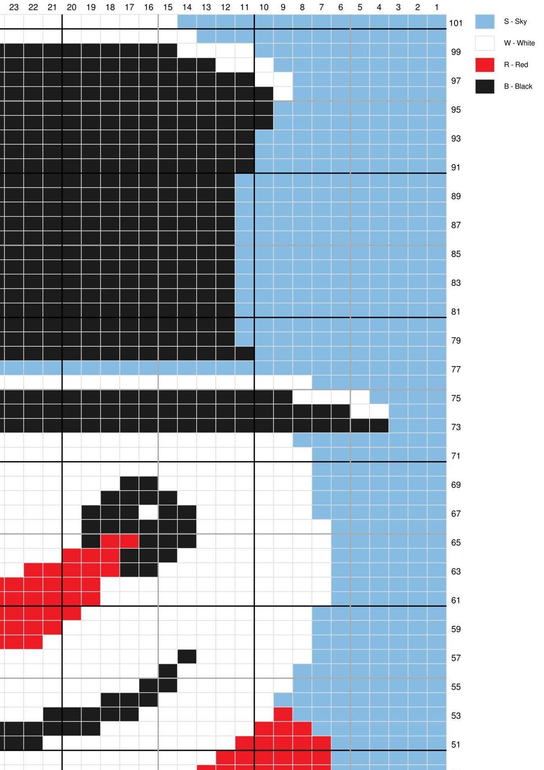 Snowman Chart for Hand and Machine Knitting – Colorwork, Fair Isle ...