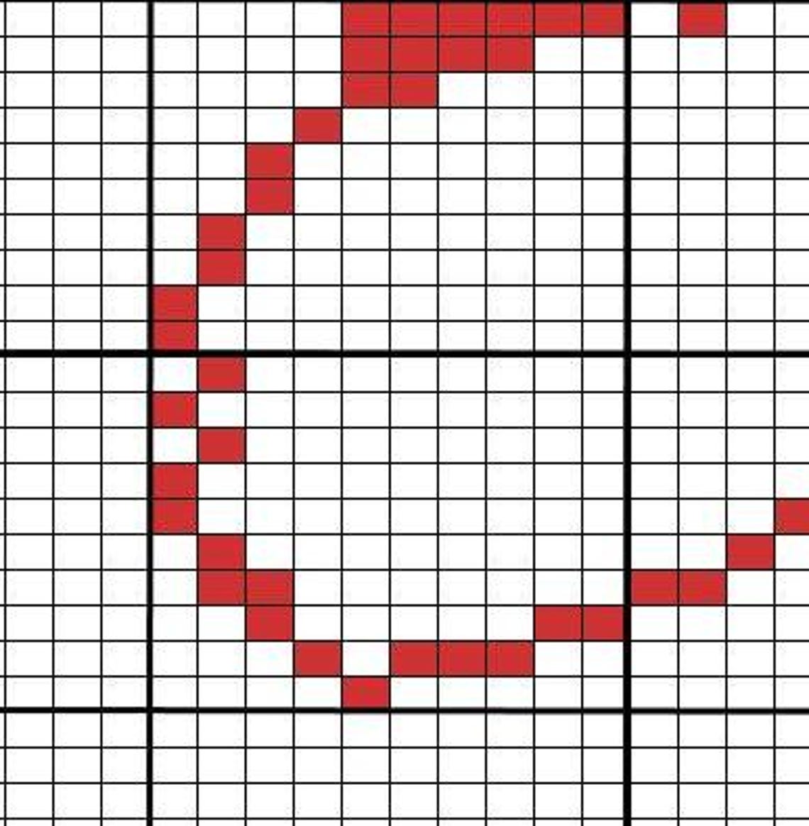 Santa Hat Motif Intarsia Chart for Knitting, Crocheting, Cross-stitch ...