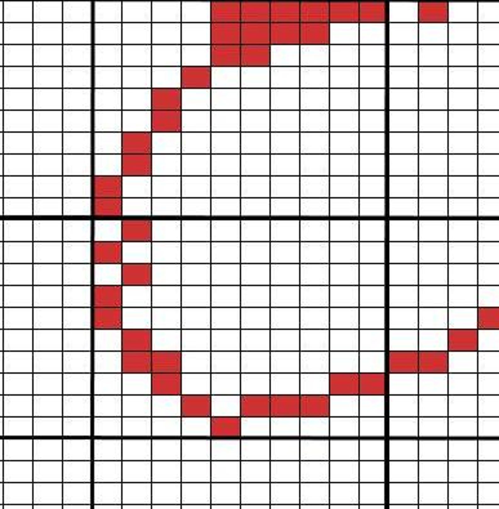 Santa Hat Motif Intarsia Chart for Knitting, Crocheting, Cross-stitch ...