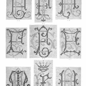 PDF Set of Monograms Charts, 40 Pages, Calligraphy Calligraphic Letters ...