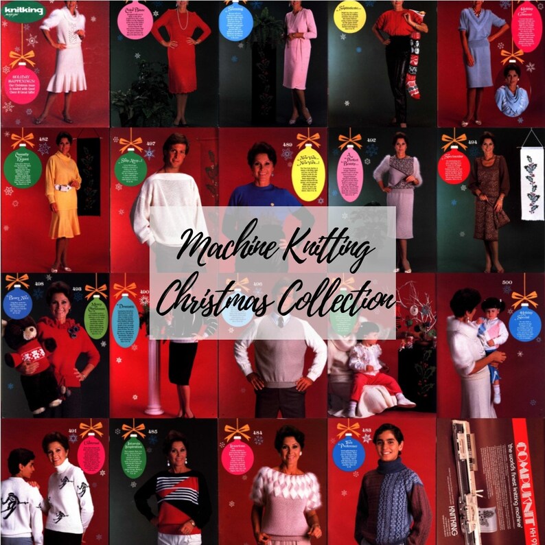 Christmas Machine Knitting Patterns PDF Magazine "knitking Volume No1 ...