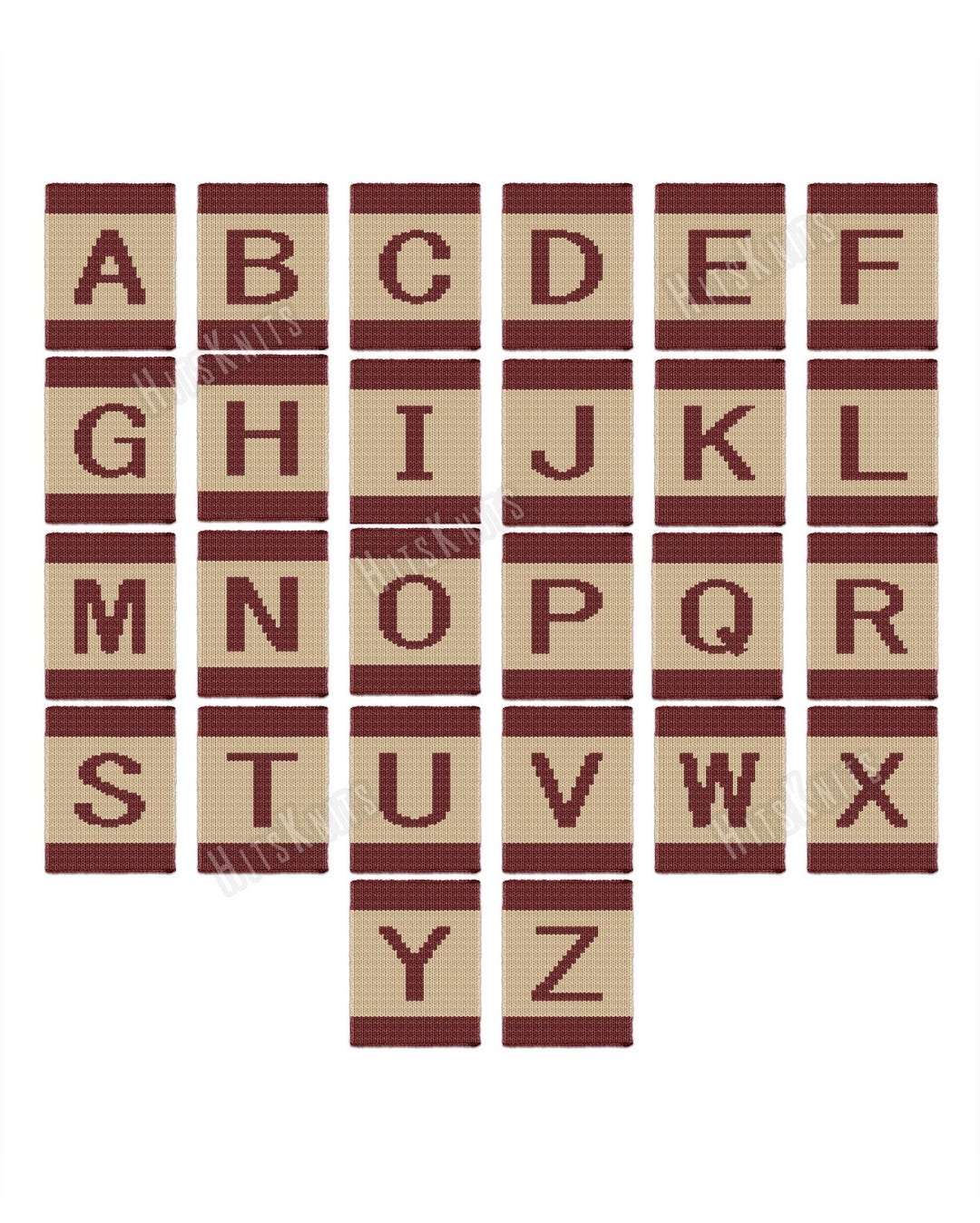 Alphabet A–Z Finger Knit Blanket Patterns Bundle, 26 Letters, Chunky ...