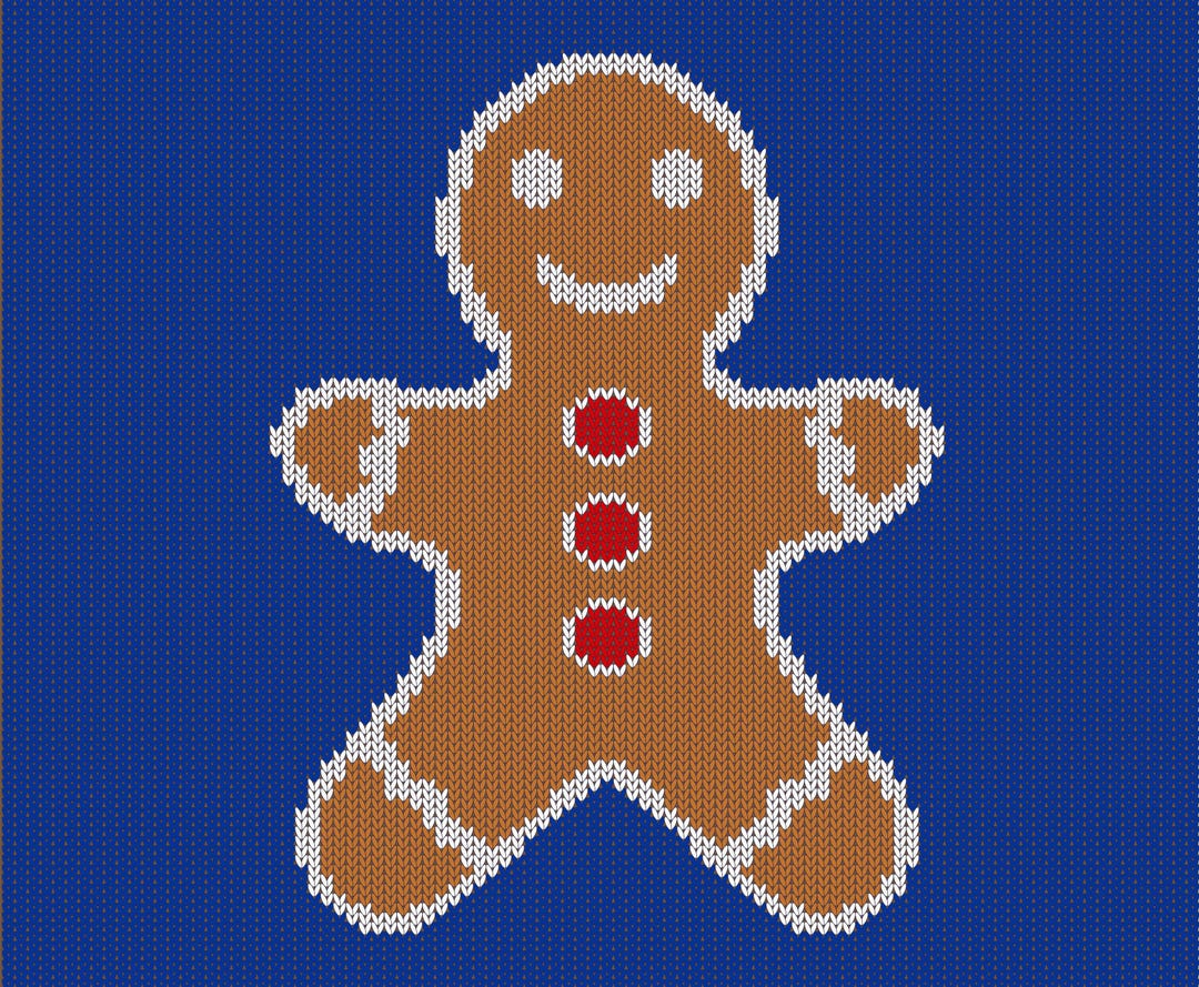 Christmas Gingerbread Chart, Intarsia Color Work Motif Graph, PDF ...