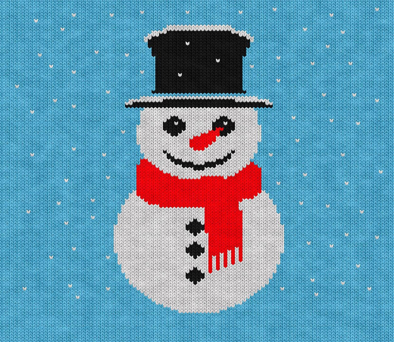 Snowman Chart for Hand and Machine Knitting – Colorwork, Fair Isle ...